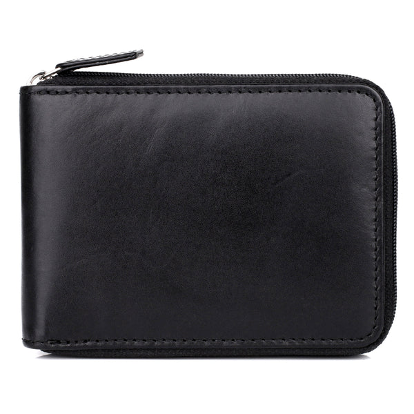 Dopp Regatta Zip-Around Billfold with Zip Bill Compartment - Black ...